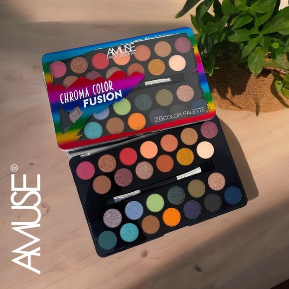 Muse | Makeup | Amuse Chroma Color Fusion 26 Eyeshadow Palette New ...